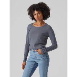 V&eacute;ro Moda Vero Moda Damen Rundhalspullover &raquo;VMCARE STRUCTURE LS O-NECK BLOU NOOS&laquo; mit Strukturmuster S