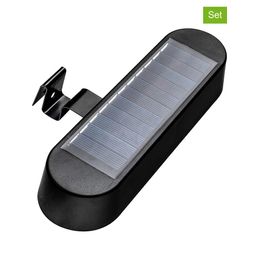 Garden Hero 2er-Set: LED-Solar-Dachrinnenleuchten in Schwarz - (B)20 x (H)3,3 x (T)11 cm - 23% | Aussenbeleuchtung