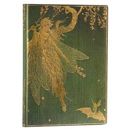 Paperblanks Blanko Notizbuch ''Olive Fairy'' in Gr&uuml;n/ Gold - (B)12 x (H)17,5 cm - 54% | Buero-schulbedarf