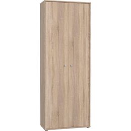 FORTE Schuhschrank &raquo;Tempra, Mehrzweckschrank, 2 T&uuml;ren, Einlegeb&ouml;den, H&ouml;he 197,5 cm&laquo; Breite 73,7 cm braun Dekorfolie, FSC -zertifizierter Holzwerkstoff