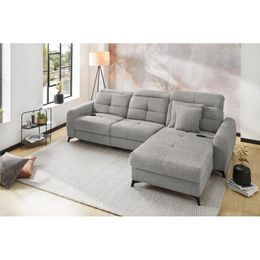 Jockenh&ouml;fer Ecksofa &raquo;Chillout L-Form, B: 288 cm, elektr. Relaxfunktion im Sitz und Ottomane&laquo; 140kg Belastbarkeit je Sitz, Kopfteilverstellung & Zierkissen Korpus: