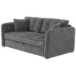 Jockenh&ouml;fer Schlafsofa &raquo;Leon, B: 147 - 187 cm, Liegefl. 120 - 160x200 cm, Breite w&auml;hlbar&laquo; mit Bettfunktion & Zierkissen, in 3 Breiten grau Korpus: 100% Polyester;
