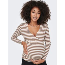 Only Maternity Damen Only Maternity Umstandsshirt &raquo;OLMJOY L/S WRAP TOP JRS&laquo; S