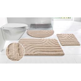 OTTO home Badematte &raquo;Sanremo Scandi, Badvorleger, Badezimmer Teppich, Duschvorleger&laquo; H&ouml;he 20 mm rutschhemmend beschichtet strapazierf&auml;hig Badteppich, 