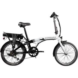 Z&uuml;ndapp Z&uuml;ndapp Unisex &raquo;Z120&laquo; 7 Gang Shimano Tourney Schaltwerk Kettenschaltung Heckmotor 250 W Pedelec, Elektrofahrrad f&uuml;r Damen u. Herren wei&szlig;