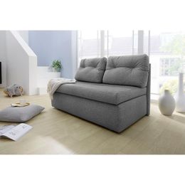 Jockenh&ouml;fer Schlafsofa &raquo;Torben, B: 130 cm, Liegefl. 126x191 cm&laquo; mit Bettfunktion, Bettkasten & R&uuml;ckenkissen grau Microfaser (100% Polyester)