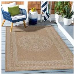 Outdoorteppich Ayyildiz TEPPICHE "DHAKA 8714", beige, B:80cm H:5mm L:150cm, Polypropylen, Teppiche, Outdoorteppich, L&auml;ufer / Pflegeleicht / Strapazierf&auml;hig / In- und Outdoor geeignet