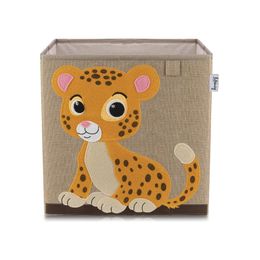 Lifeney Aufbewahrungsbox "Leopard" in Beige/ Orange - (B)33 x (H)33 x (T)33 cm - 46% | Kisten-koerbe