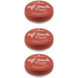 Essence Damen Rouge &raquo;soft touch mousse blush&laquo; Ebenm&auml;&szlig;iger und matter Look, zartes Puder-Finish, variable Deckkraft. braun