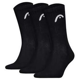 Kurzsocken Head "Socken All Sport Training Crew 3P 3er Pack", Damen, Gr. 43-46, schwarz, Obermaterial: 72% Baumwolle CO. 20% Polyester PES. 6% Polyamid PA. 2% Elasthan EL., Socken