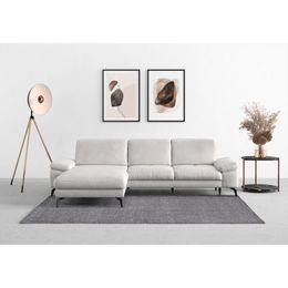 Sit & More sit&more Ecksofa &raquo;Cabana L-Form&laquo; Recamiere, wahlweise mit Sitztiefen-, Armlehnen- und Kopfteilfunktion silber 95% Polyester, 5% Polyamid