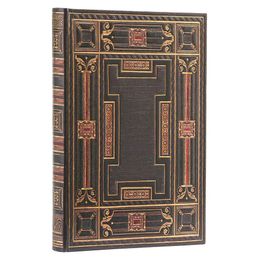 Paperblanks Liniertes Notizbuch ''Onyx'' in Schwarz/ Gold - (B)9,5 x (H)14 cm - 58% | Buero-schulbedarf