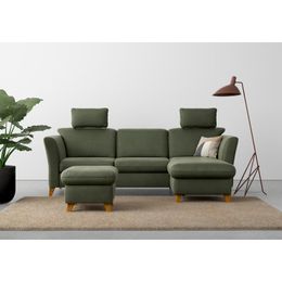 Home Affaire Ecksofa &raquo;Trelleborg L-Form&laquo; wahlweise mit Bettfunktion und Bettkasten, inkl. Federkern-Polsterung gr&uuml;n 95% Polyester, 5% Polyamid