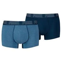 Boxershorts Puma "Boxershort 2er Pack", Herren, Gr. M, blau (blau denim), Obermaterial: 95% Baumwolle CO. 5% Elasthan EL., Unterhosen