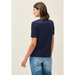 Cecil Damen T-Shirt mit Schmucksteinen blau XL (44)