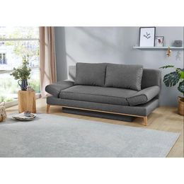 Jockenh&ouml;fer Schlafsofa &raquo;Yann, B: 198 cm, Liegefl. 138x198 cm&laquo; mit Bettfunktion, Bettkasten & Armteilverstellung grau Korpus: 100% Polyester;Kissen: 100% Polyester