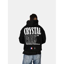 Crystal Paris Zip-Up Hoodie 'Trademark' male Black size XL