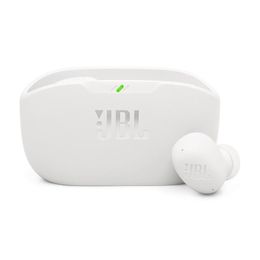 JBL wireless In-Ear-Kopfh&ouml;rer &raquo;Wave Buds 2&laquo; A2DP Bluetooth Active Noise Cancelling (ANC) wei&szlig; Wasserdicht und staubresistent gem&auml;&szlig; IP54 (Ladebox ist 
