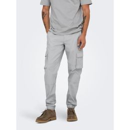 Only & Sons Only & Sons Herren ONLY & SONS Cargohose &raquo;ONSCAM STAGE CARGO CUFF LIFE 6687 NOOS&laquo; grau 31, L&auml;nge 34