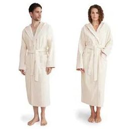 M&ouml;ve Unisex-Bademantel M&Ouml;VE "Calm Essence" Gr. L, nature, L, Walkfrottier, Hausm&auml;ntel, aus 100 % saugf&auml;higer Premium Baumwolle (Airspin)