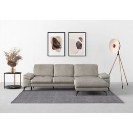 Sit & More sit&more Ecksofa &raquo;Cabana L-Form&laquo; Recamiere, wahlweise mit Sitztiefen-, Armlehnen- und Kopfteilfunktion grau 95% Polyester, 5% Polyamid