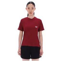 T-Shirt Reebok "LEX SMALL LOGO CRW SS POCKET TEE", Damen, Gr. M, classic burgundy, Obermaterial: 100% Baumwolle, normal, Rundhals, Shirts T-Shirt