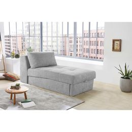 Jockenh&ouml;fer Schlafsofa &raquo;Robin, B: 93 cm, Liegefl. 93x206 cm&laquo; mit Bettfunktion & Bettkasten, Federkern grau Luxus-Microfaser (92% Polyester, 8% Nylon)