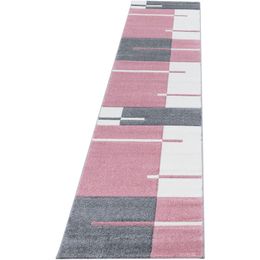 Ayyildiz Teppiche L&auml;ufer &raquo;Hawaii 1310&laquo; rechteckig 13 mm H&ouml;he handgearbeiteter Konturenschnitt, 80cm x 300cm (BxL) pink Kunstfaser