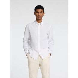 Selected Herren Selected Leinenhemd &raquo;SLHSLIMNEW-LINEN SHIRT LS NOOS&laquo; unifarben wei&szlig; XL, N-Gr