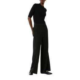 comma, Comma Damen Jogger Pants mit weitem Bein, Sommerhose schwarz 38, N-Gr