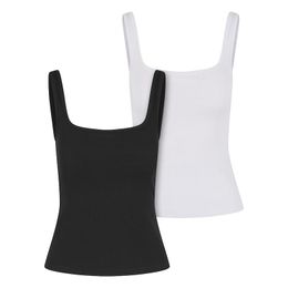 Urban Classics Damen Urban Classics Tanktop &raquo; Ladies Wide Neck Rib Top 2-Pack&laquo; XL
