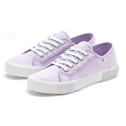 Lascana Damen Lascana Sneaker aus Textil, Schn&uuml;rhalbschuh, Freizeitschuh, Turnschuh lila 35