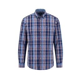 Fynch-Hatton Herren Fynch-Hatton Langarmhemd kariert, mit Button-Down-Kragen blau 3XL, N-Gr