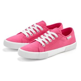 Lascana Damen Lascana Sneaker aus Textil, Schn&uuml;rhalbschuh, Freizeitschuh, Turnschuh pink 36
