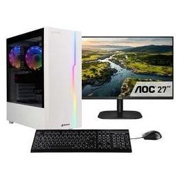 Captiva Gaming-PC-Komplettsystem "Advanced Gaming R93-466 TFT Bundle", Energieeffizienz: E (A-G), wei&szlig;, Microsoft Windows 11 Home (64 Bit), 32 GB RAM 1.000 GB SSD, Computer_Komplettsysteme