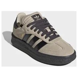 Sneaker Adidas ORIGINALS "SAMBA XLG", M&auml;dchen, Gr. 37, stone khaki, core schwarz, utility schwarz, Leder, Schuhe Sneaker, f&uuml;r Kinder & Jugendliche