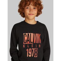 Calvin Klein Jeans Jungen Sweatshirt &raquo;GRADIENT GRAPHIC CN&laquo;, mit gro&szlig;em Logodruck schwarz 4 (104)