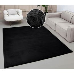 OTTO home Fellteppich &raquo;Balu, Kunstfellteppich, Modern, Langflor Teppich&laquo; rechteckig 20 mm H&ouml;he Kaninchenfell-Haptik, kuschelig, weich, Wohnzimmer, 