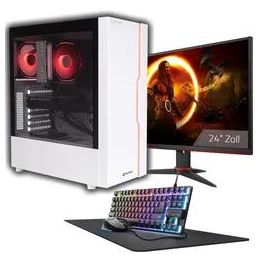 Captiva Gaming-PC-Komplettsystem "Advanced Gaming R93-562 TFT Bundle", Energieeffizienz: F (A-G), wei&szlig;, Microsoft Windows 11 Home (64 Bit), 16 GB RAM 1.000 GB SSD, Computer_Komplettsysteme