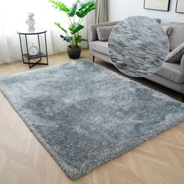 OTTO home Hochflor-Teppich &raquo;Micro Shaggy, aus weicher Mikrofaser&laquo; rechteckig 53 mm H&ouml;he weich, flauschig, Uni-Farben, Wohnzimmer, Schlafzimmer, 