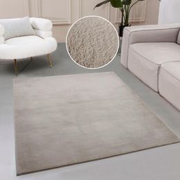 OTTO home Fellteppich &raquo;Balu, Kunstfellteppich, Modern, Langflor Teppich&laquo; rechteckig 20 mm H&ouml;he Kaninchenfell-Haptik, kuschelig, weich, Wohnzimmer, 