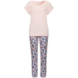 Vivance Dreams Damen Pyjama Set, 2-teilig, 2 tlg. Mit sch&ouml;nem Alloverprint 36/38