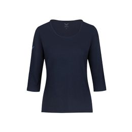 TRIGEMA Damen T-Shirt &raquo;TRIGEMA Langarmshirs aus Biobaumwolle&laquo; 1 Stk. blau M