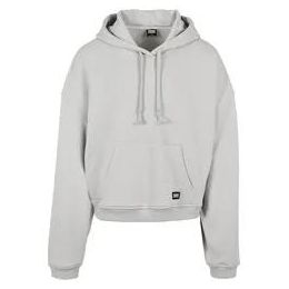 Kapuzenpullover Urban Classics "Urban Classics Herren 80's Hoody", Herren, Gr. M, lightasphalt, 65% Baumwolle, 35% Polyester, unifarben, oversize, ohne Ausschnitt, Pullover Kapuzenpullover