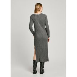 Pepe Jeans Damen Strickkleid &raquo;IZABEL DRESS&laquo; mit dekorativer Knopfleiste grau L, N-Gr