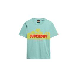 Superdry & Co T-Shirt Damen Gr&ouml;&szlig;e M t&uuml;rkis / safran / rot