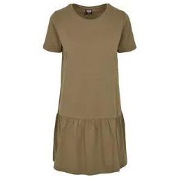 Shirtkleid Urban Classics "Urban Classics Damen Ladies Valance Tee Dress", Damen, Gr. 4XL, US-Gr&ouml;&szlig;en, khaki, 100% Baumwolle, unifarben, loose fit, Rundhals, Kleider Shirtkleid