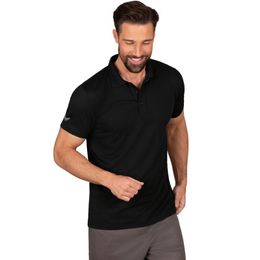 TRIGEMA Herren Poloshirt &raquo;TRIGEMA Poloshirt aus Polyester mit Knopfleiste&laquo; 1 Stk. schwarz XXL