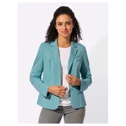 Jerseyblazer Inspirationen "Jersey-Blazer", Damen, Gr. 44, ozean, 58% Viskose, 36% Polyamid, 6% Elasthan, Blazer