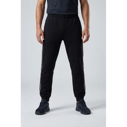 Champion Herren Jogginghose &raquo;Sports-inspired Interlock Rib Cuff Pants with Tape detailing&laquo; ohne Verschluss, mit Rippb&uuml;ndchen am Beinabschluss, 